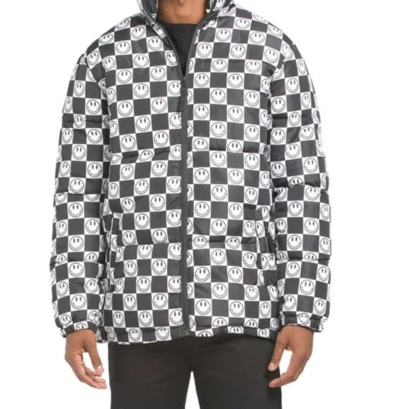 Wesc | Jackets & Coats | Nwt Wesc Checkerboard Puffer Jacket Whiteblack ...